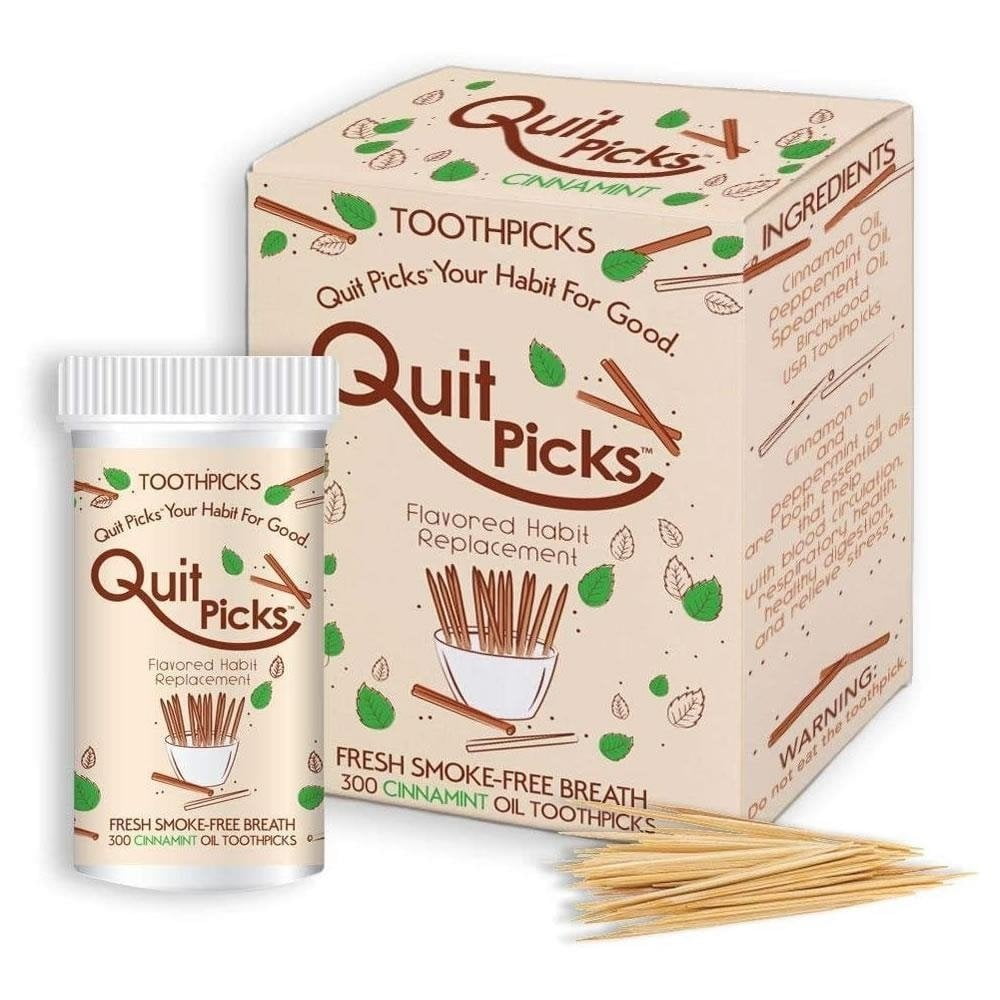 Quit Picks Cinnamint Toothpicks 300ct Fresh Breath Quit Smoking Aid ...