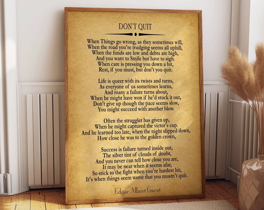 Don'T Quit Poem Don'T Quit Motivational Poem Inspiring Poem Motivating ...