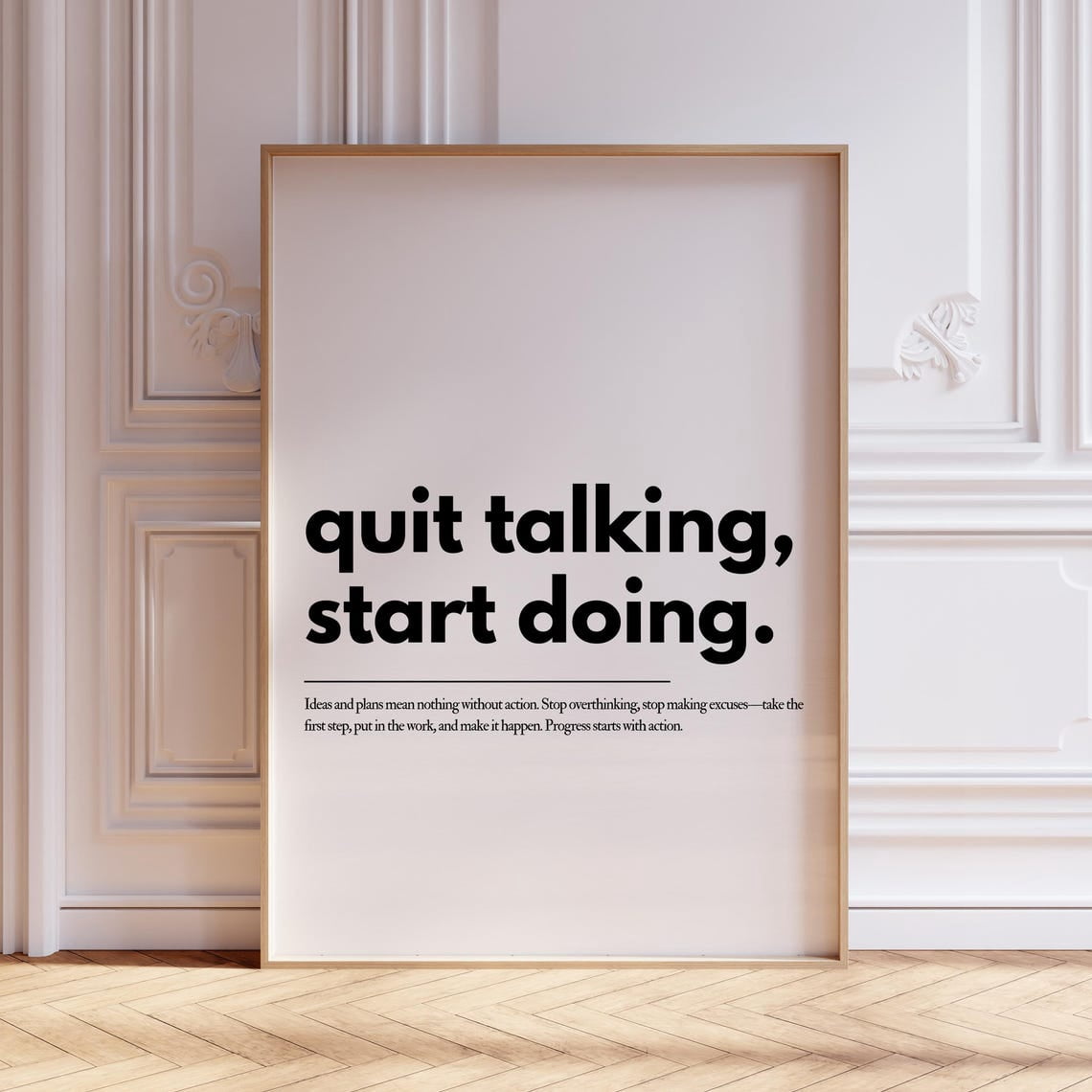 Quit Talking Start Doing Motivational Poster, Inspirational Poster ...