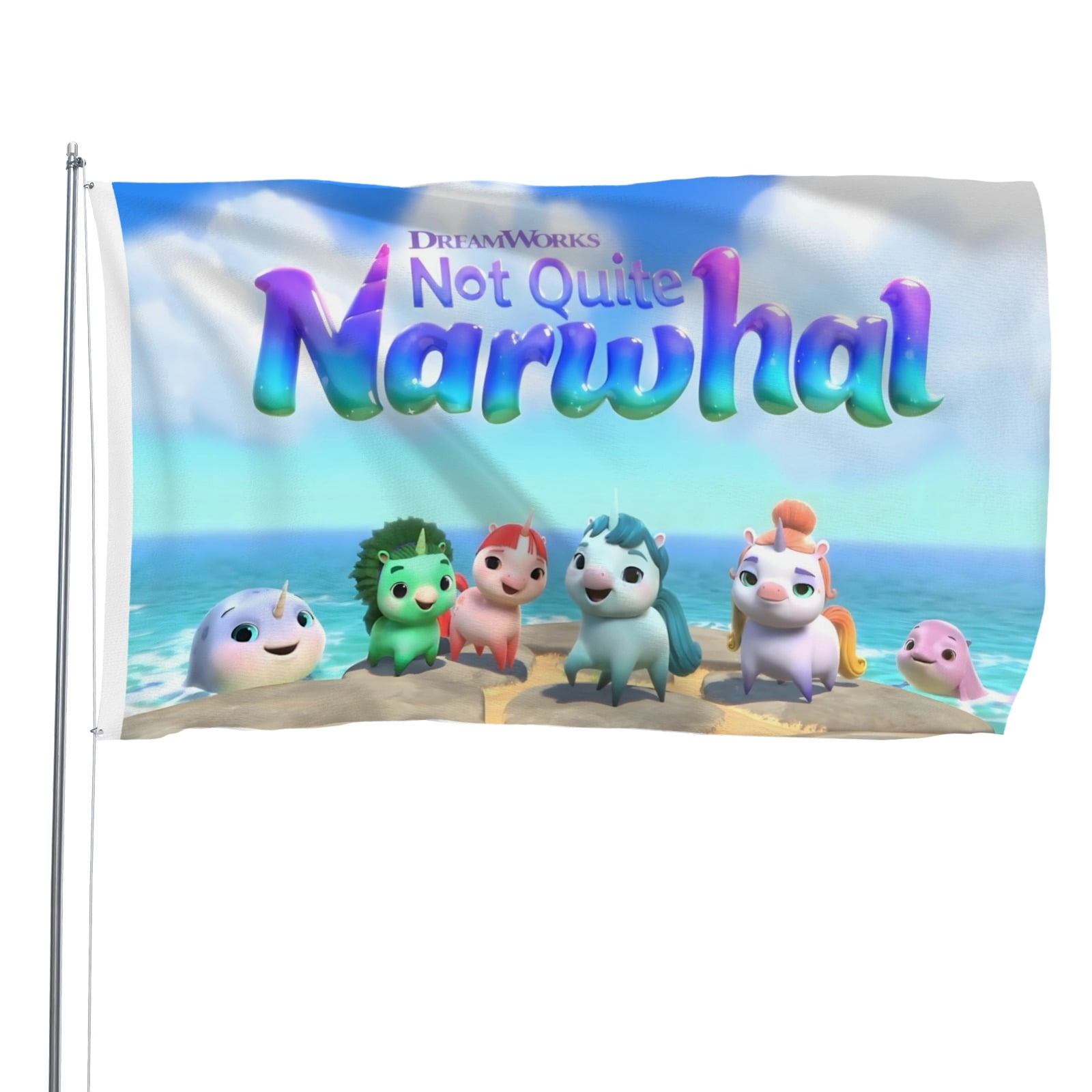 Not Quite Narwhal-themed Printed Flag Perfect gift for fans, friends ...