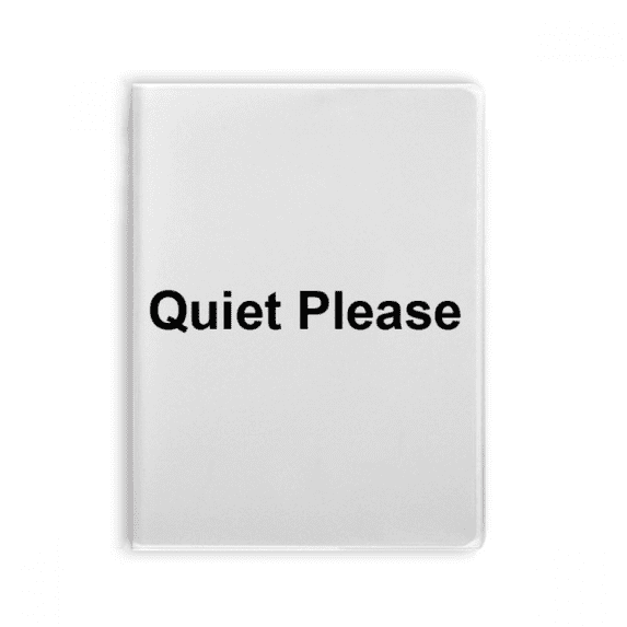 Quite Please Warning Symbol Pattern Notebook Gum Cover Diary Soft Cover ...
