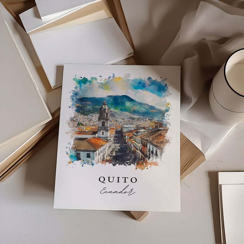 Quito Ecuador Wall Art, Quito Print, Ecuador Wedding or Birthday Gift - Walmart.com