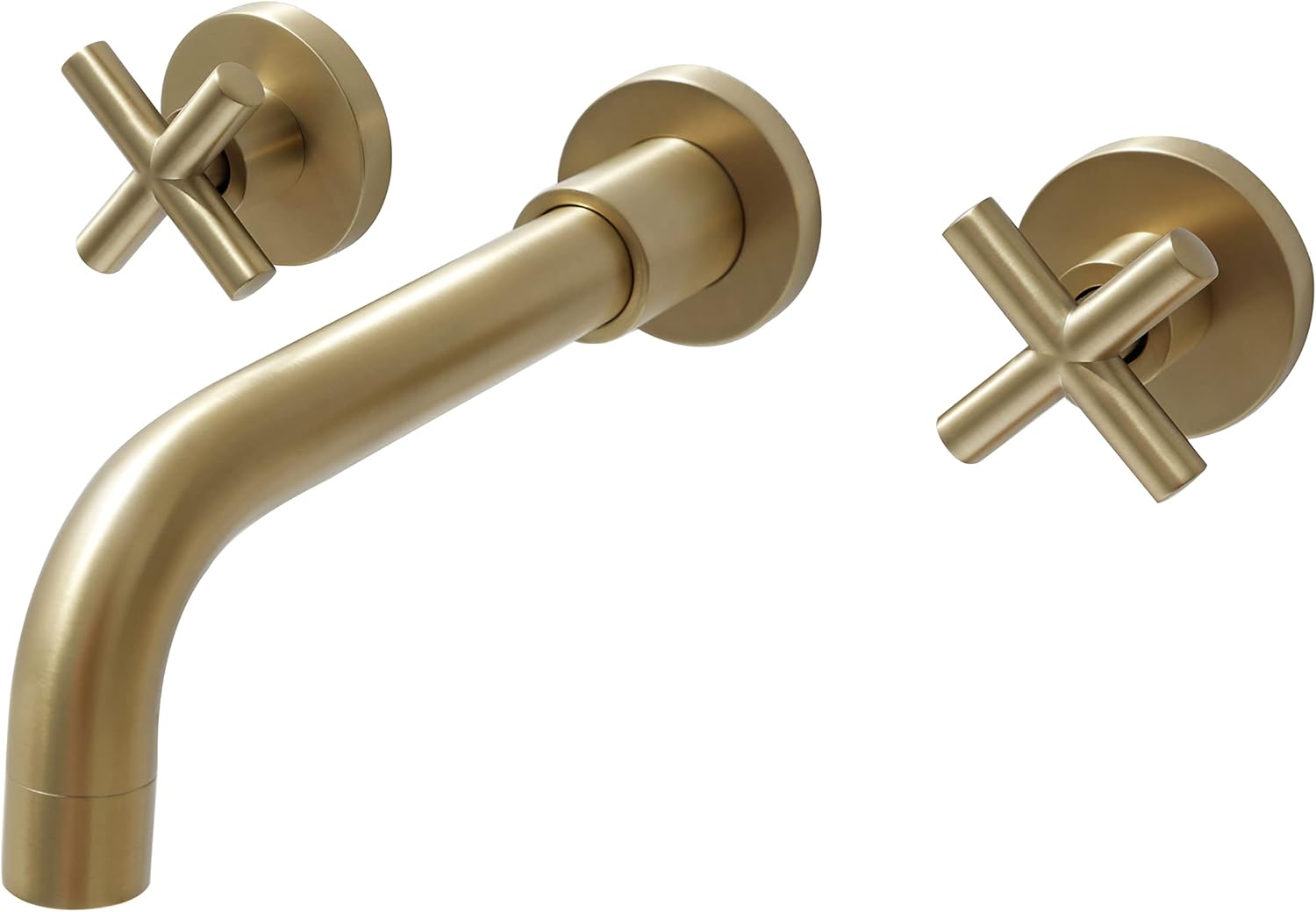 Quivanta Gold Bathroom Faucet, Double Handle Wall Mount Bathroom Sink ...