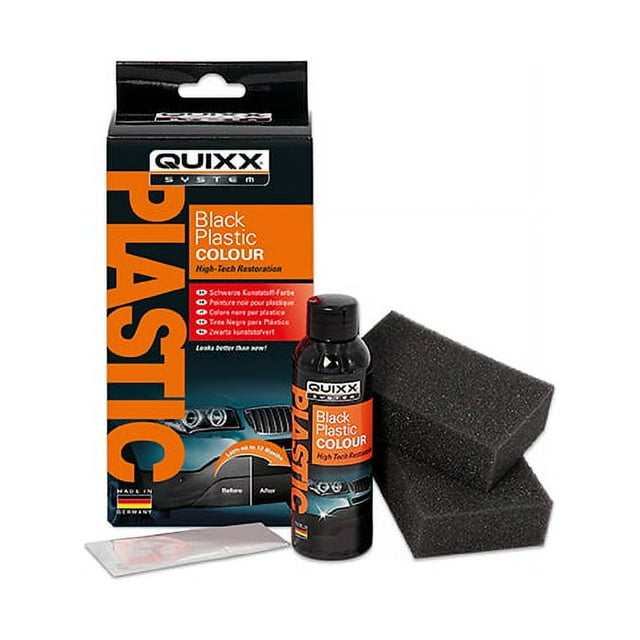 Quixx Black Plastic Color-Trim Restorer, Transforms Old, Weathered ...