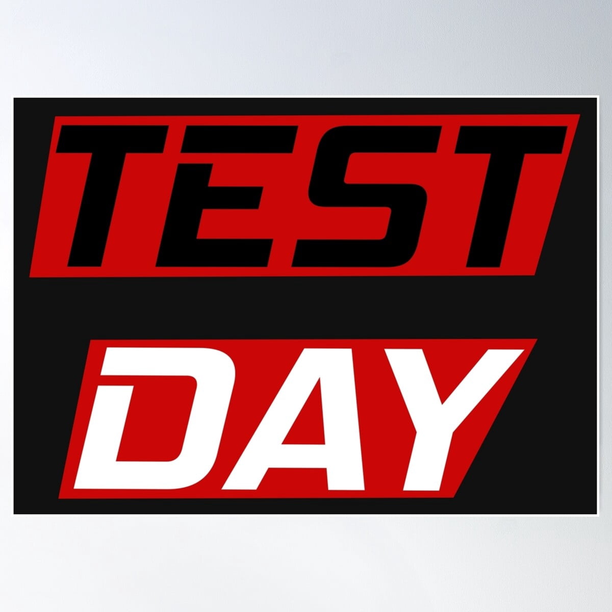 Quiz Test Day Poster Wall Art, Modern Wall Decor For Living Room ...