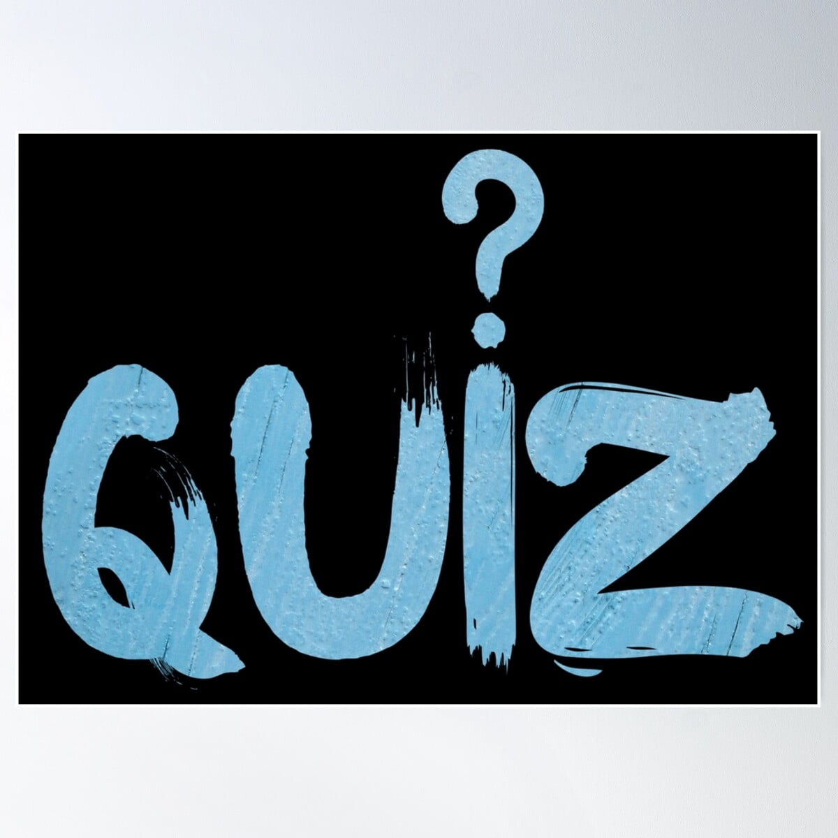 Quiz Test Question Mark Poster Wall Art, Modern Wall Decor For Living ...