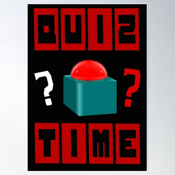 Quiz Test Red Buzzer Poster Wall Art, Modern Wall Decor For Living Room ...