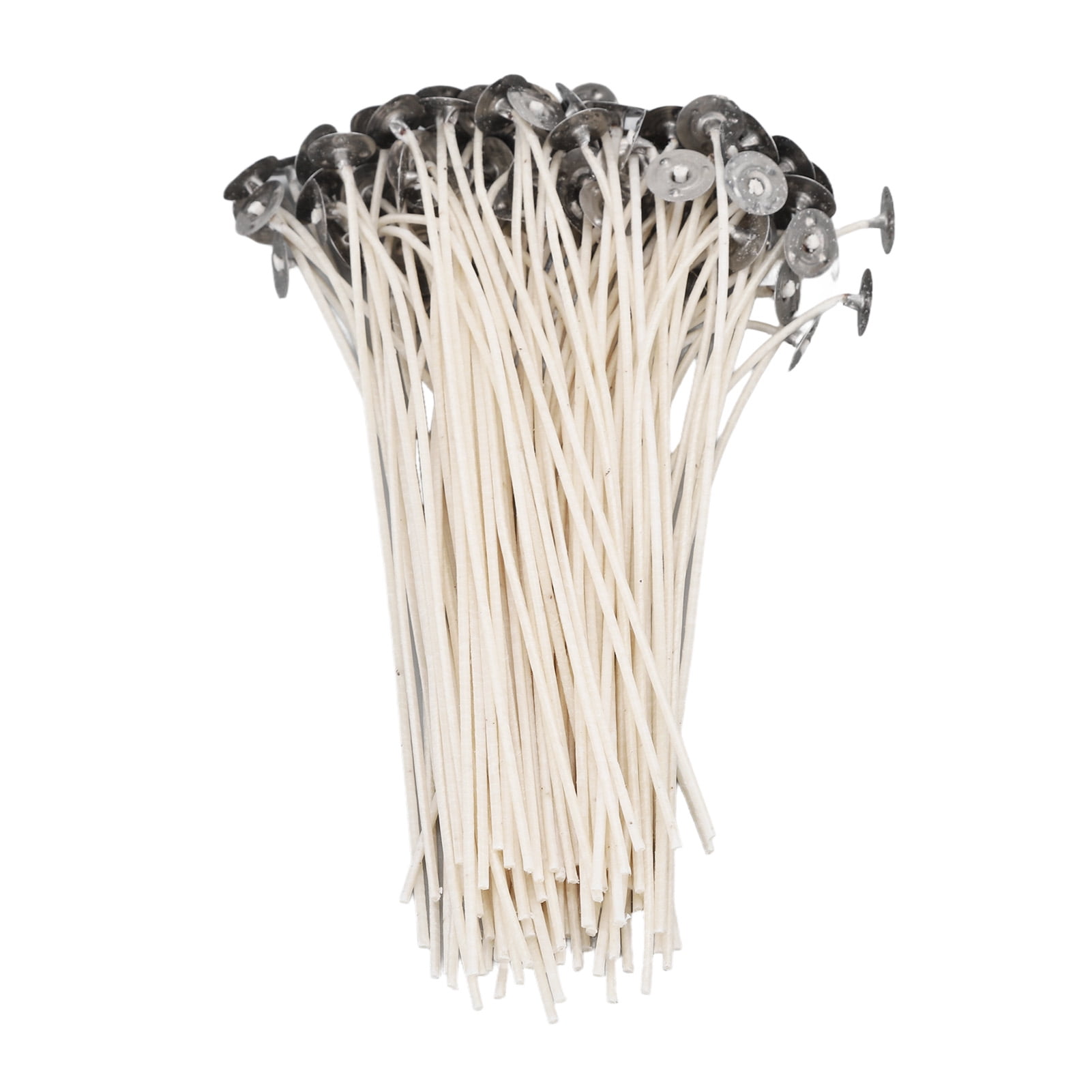 Qulable 100Pcs 15cm/5.91in Natural Candle Wicks Smokeless Pre Waxed ...