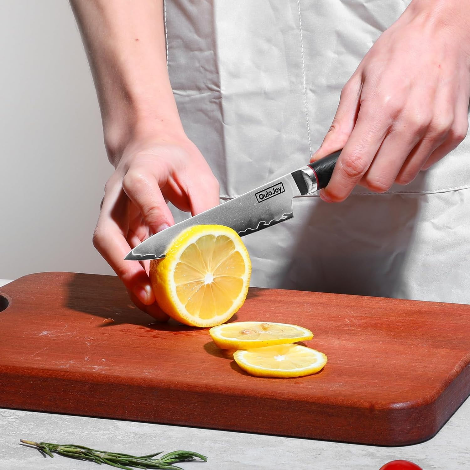 Qulajoy 5 Inch Utility Knife, Carbon Steel Kitchen Knife, Cutting Knife ...