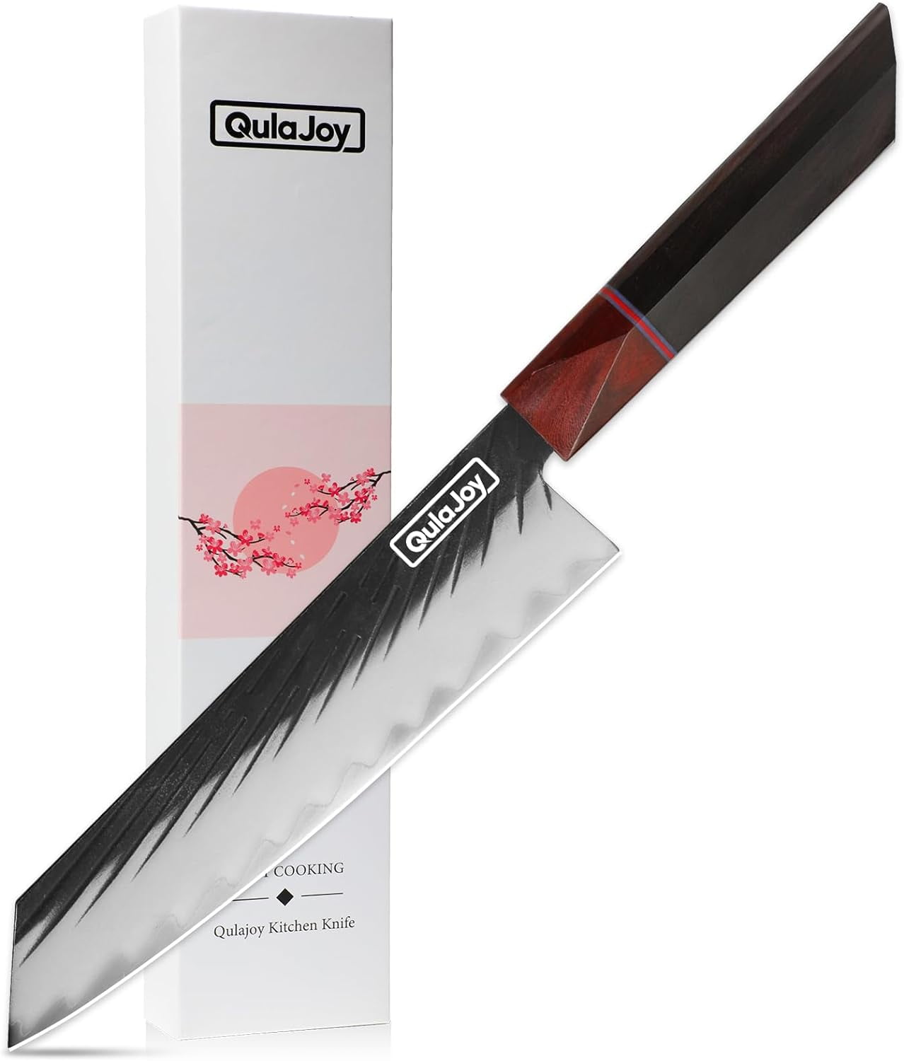 Qulajoy 7.7" Forged Kiritsuke Knife, Japanese Sharp Kitchen Knife with ...