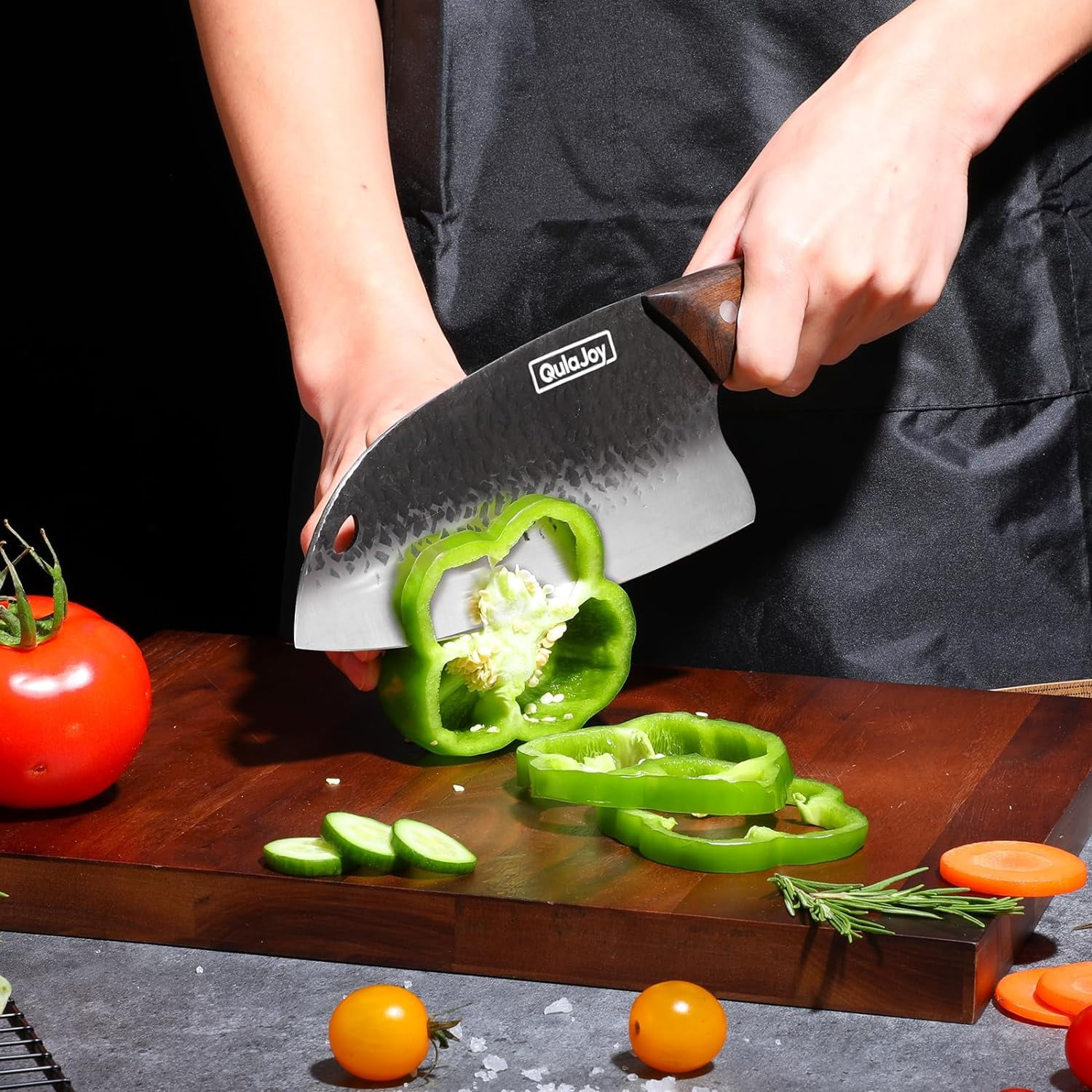 Qulajoy 7.9 Inch Chef Knife, Professional High Carbon Stainless Steel ...