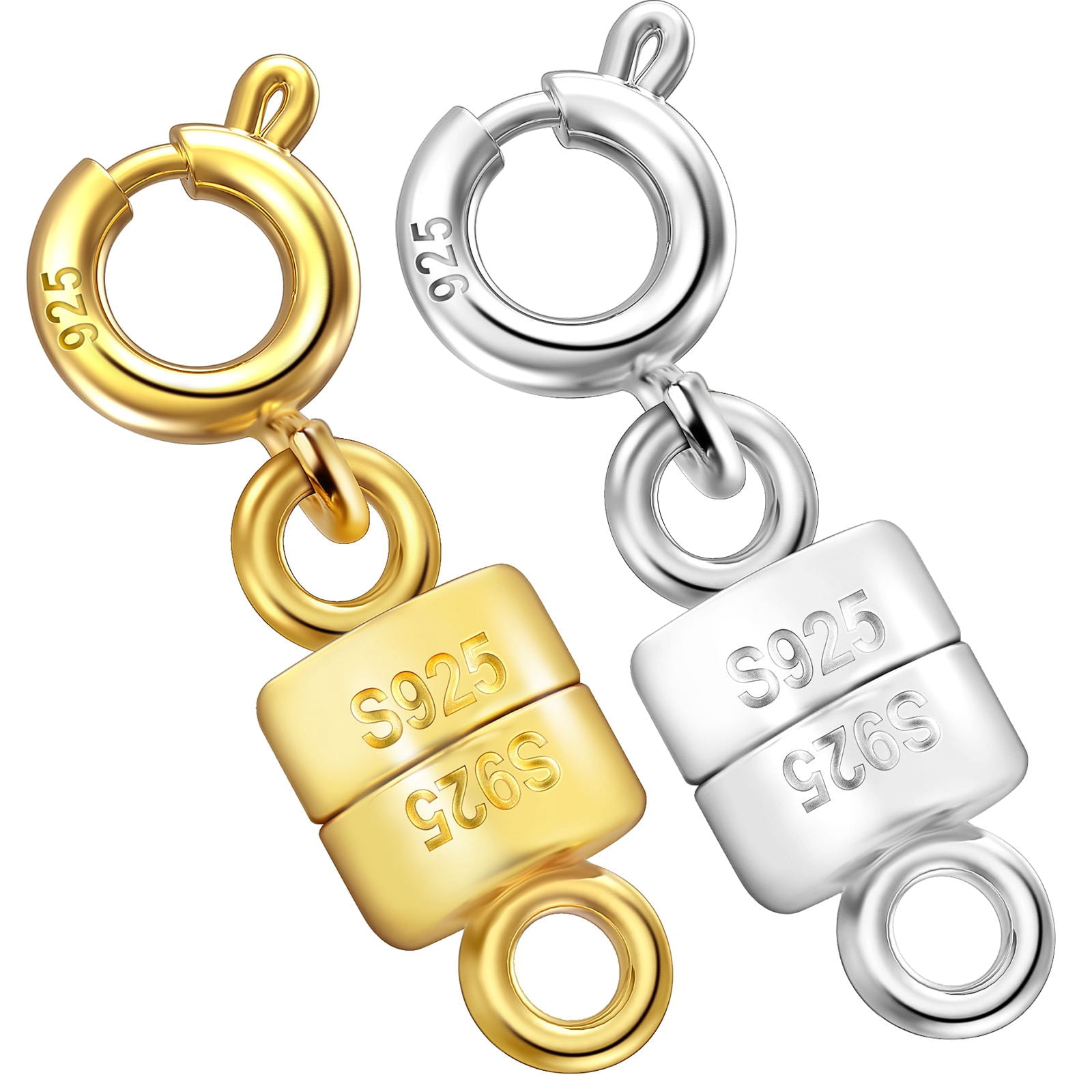 Qulltk 925 Sterling Silver Necklace Clasps and Closures,Mini Bracelets ...