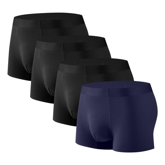 Qulqfy Men Boxer Briefs Stretch Big & Tall Cooling 4 Pack Boxer Briefs ...