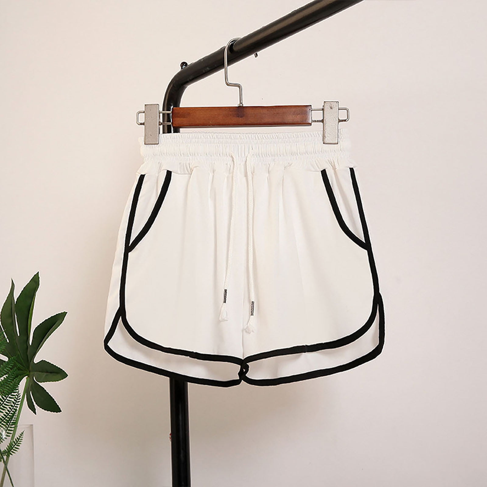 Qulqfy Running Women Shorts Summer Dolphin White Sports Plus Size Gym ...