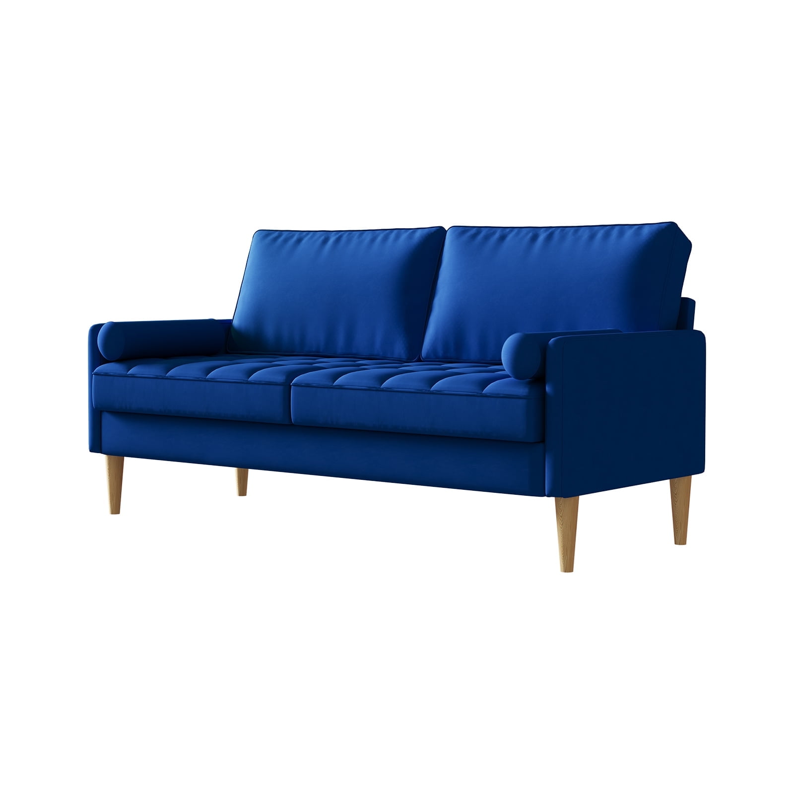 Qumbnk 3 Seater Modern Loveseat Sofa with Wood Legs, 67.7" Upholstered ...