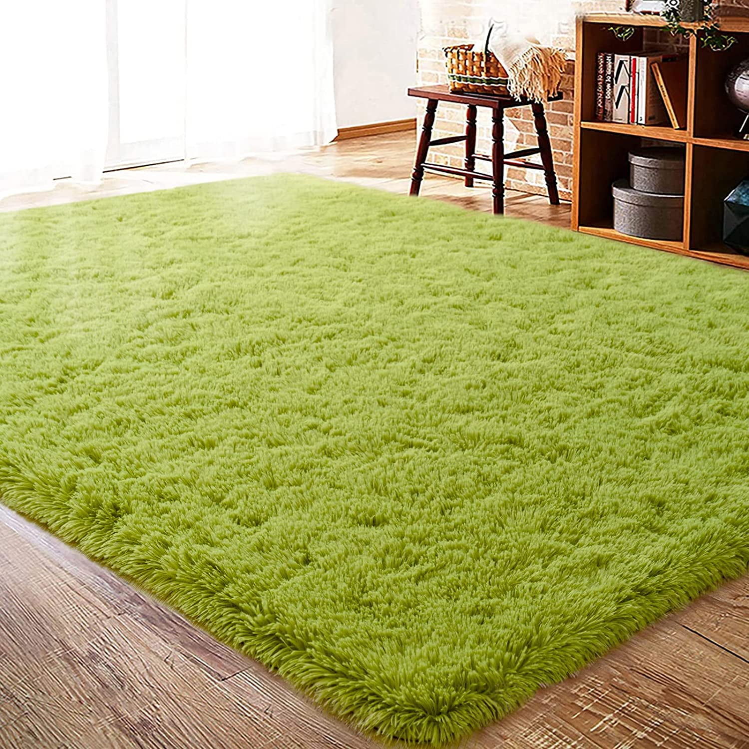 Qumbnk Fluffy Area Rug Soft Plush Rugs Small Floor Carpet for Living ...