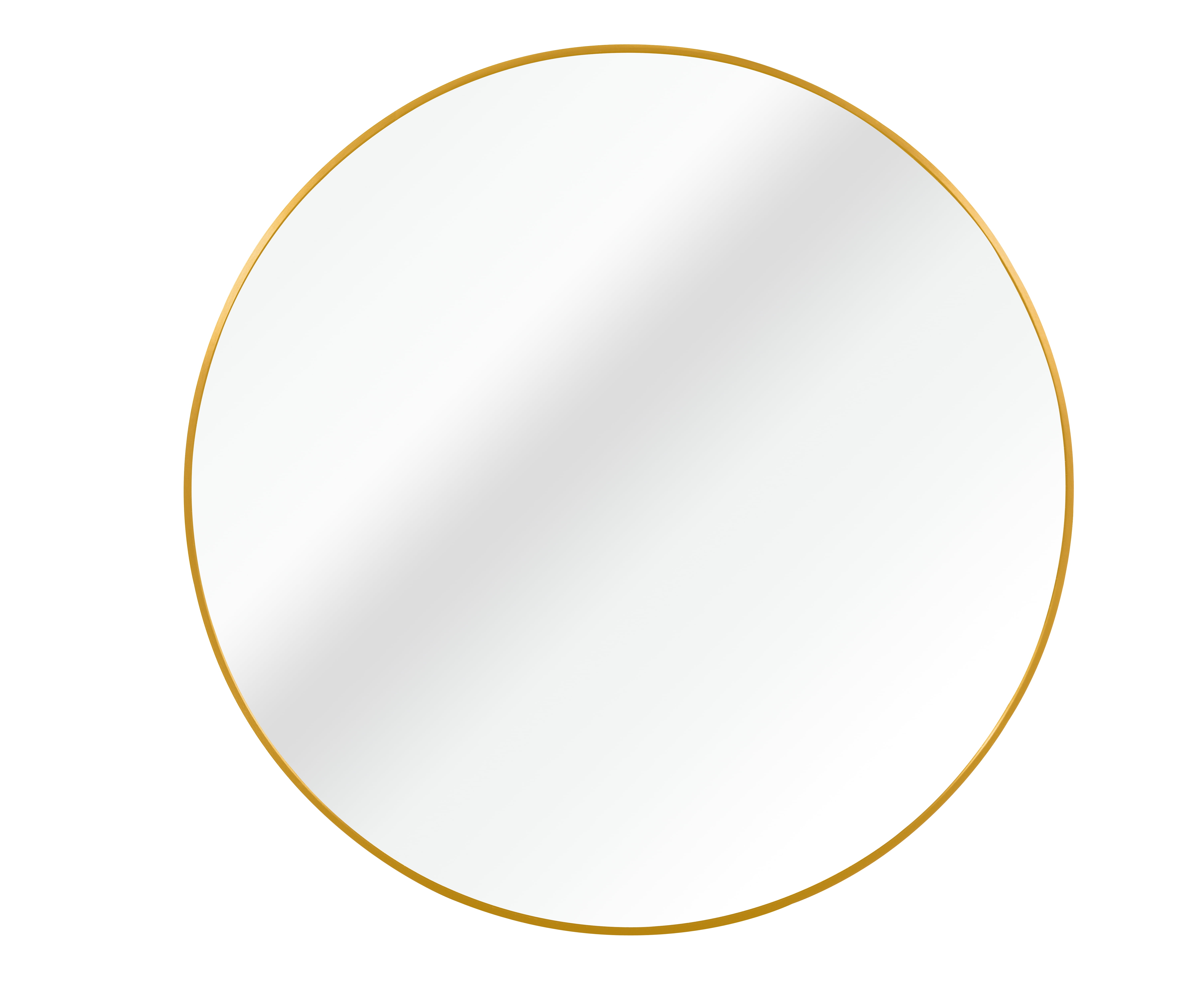 Qumbnk Gold Metal Frame Round Wall Hanging Mirror for Bathroom, Living ...