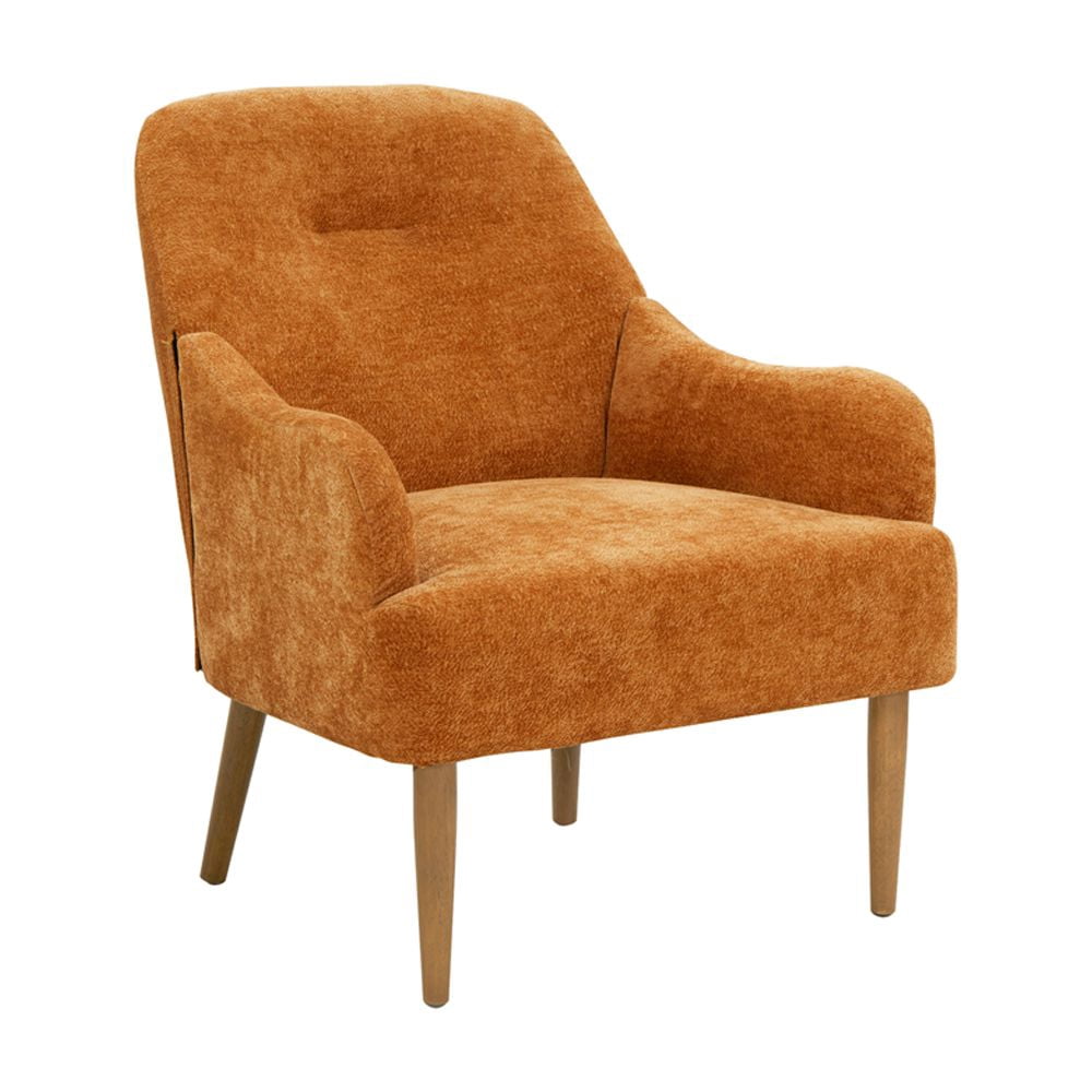 Qumbnk Modern Armchair Side Chair with Wood Legs, Chenille Accent Chair ...