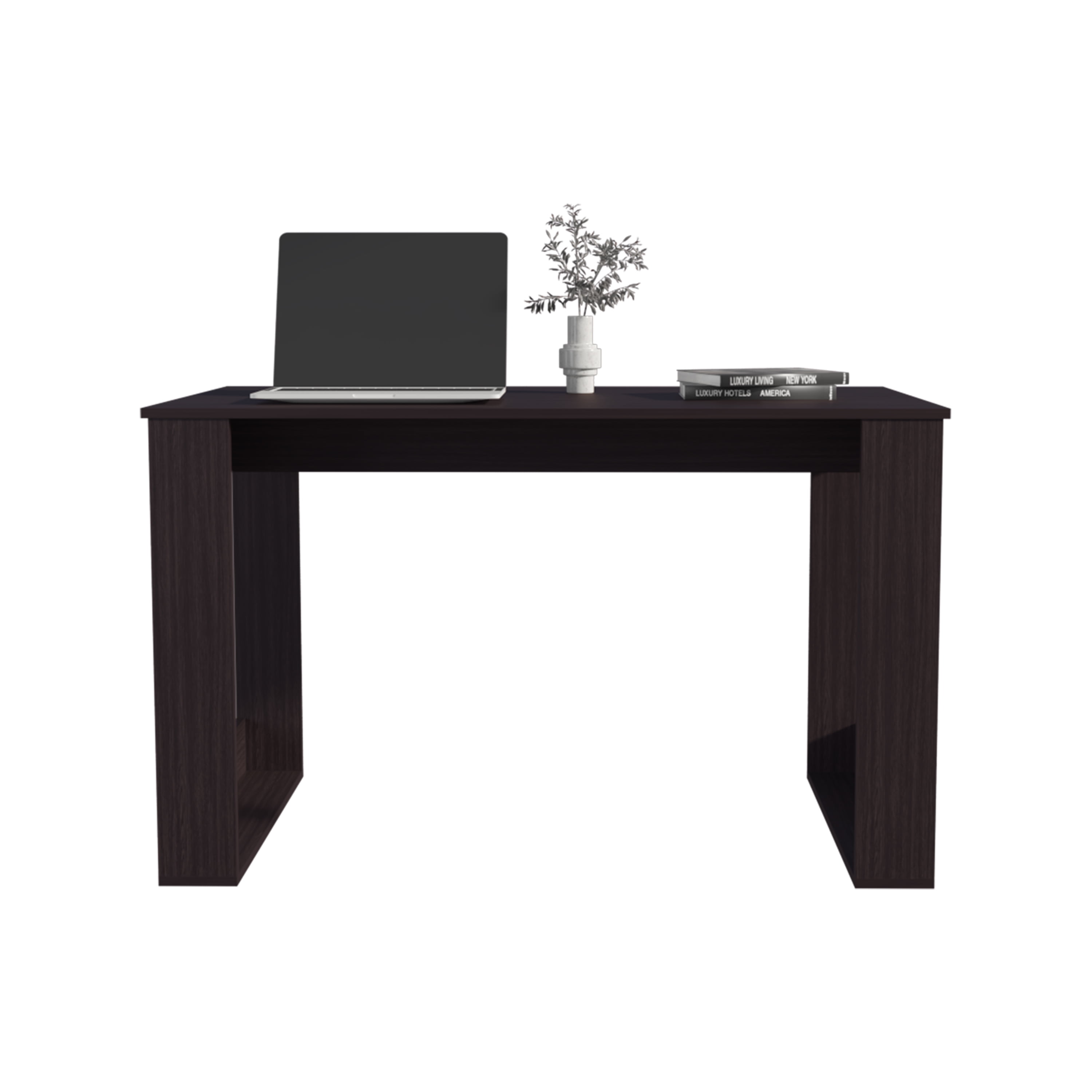 Qumbnk Wood Computer Table Rectangle Writing Desk for Home, Office ...