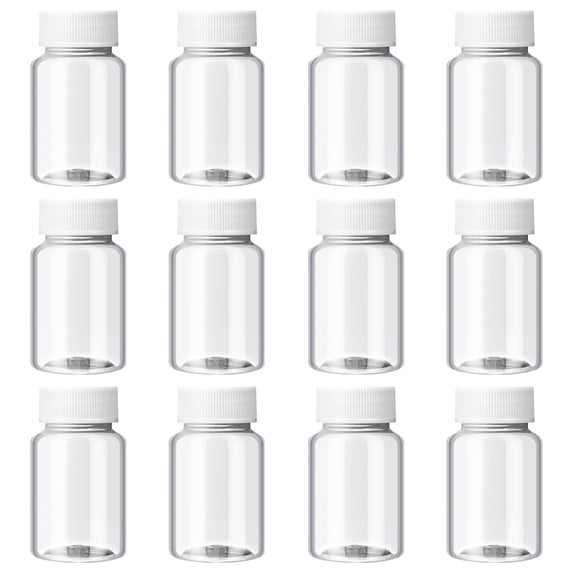 QUMONIN 12 Mini Clear Plastic Juice Bottles with Caps - Smoothie ...