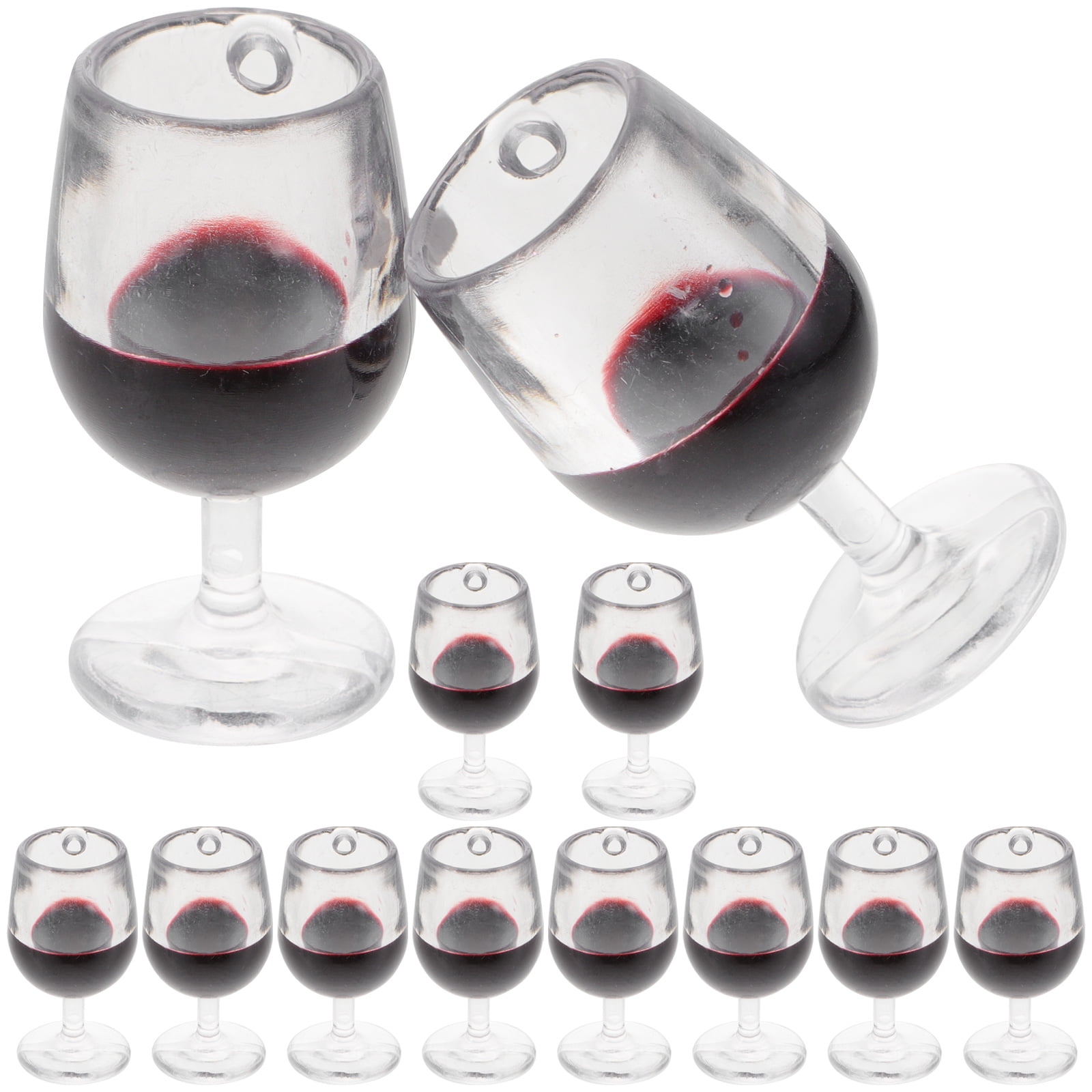 Qumonin 12 Mini Wine Shot Glasses Goblet Cups Cocktails Red Drink ...