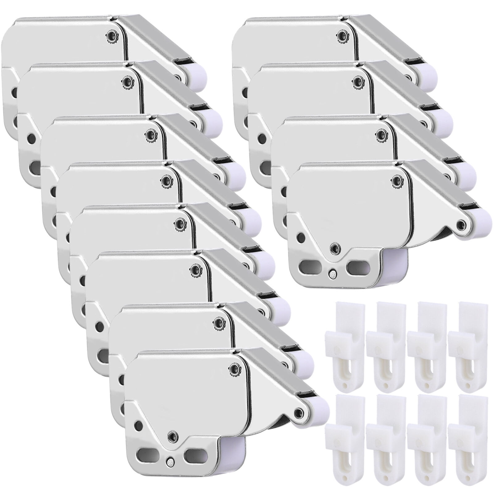 Qumonin 12pcs Spring Latch Cabinet Door Latch Lock Mini Door Latch Lock Drawer Door Latch Lock