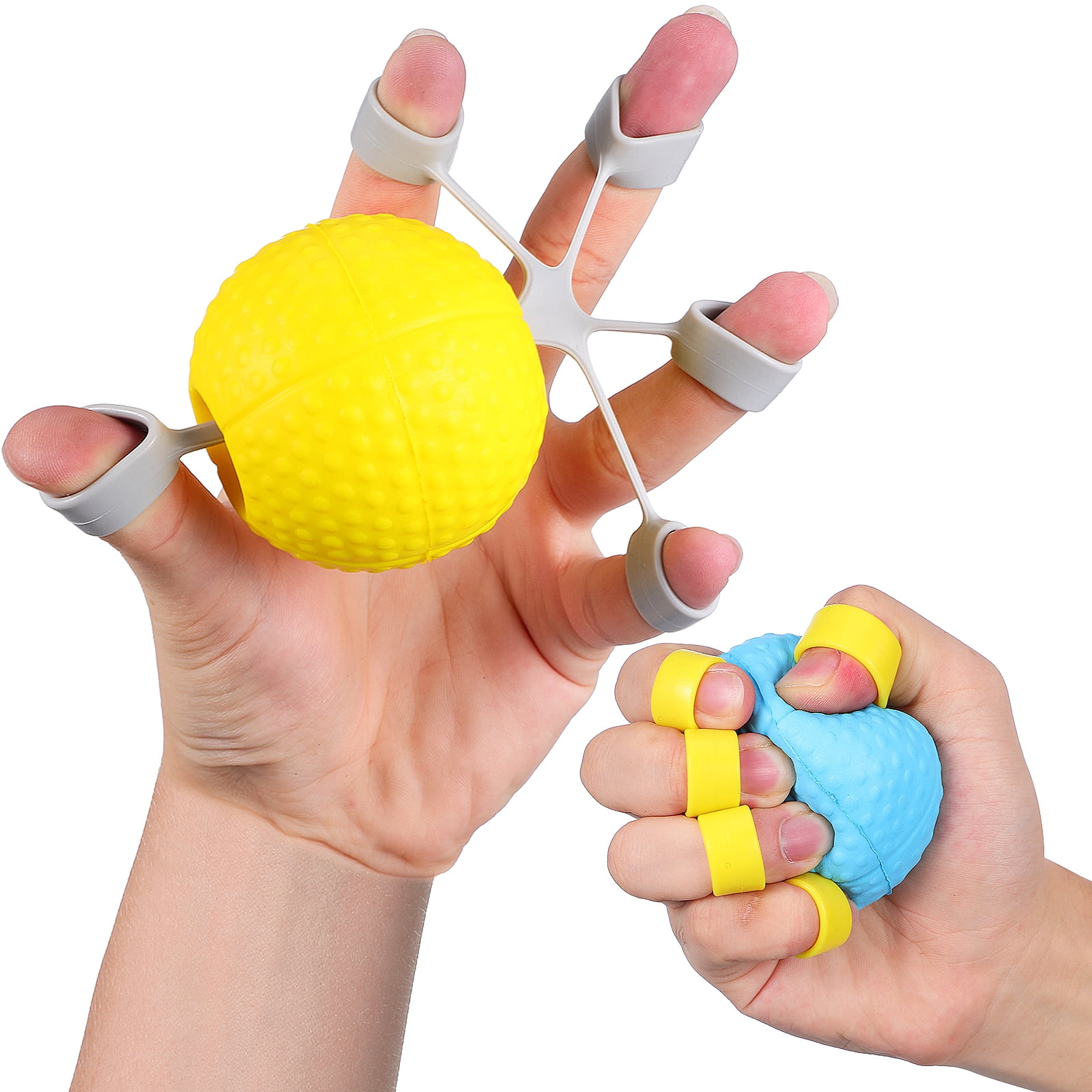 Qumonin 2 Pcs Hand Exercise Balls Grip Strength Trainer Ball Hand Squeeze Ball Hand Strengthener ...