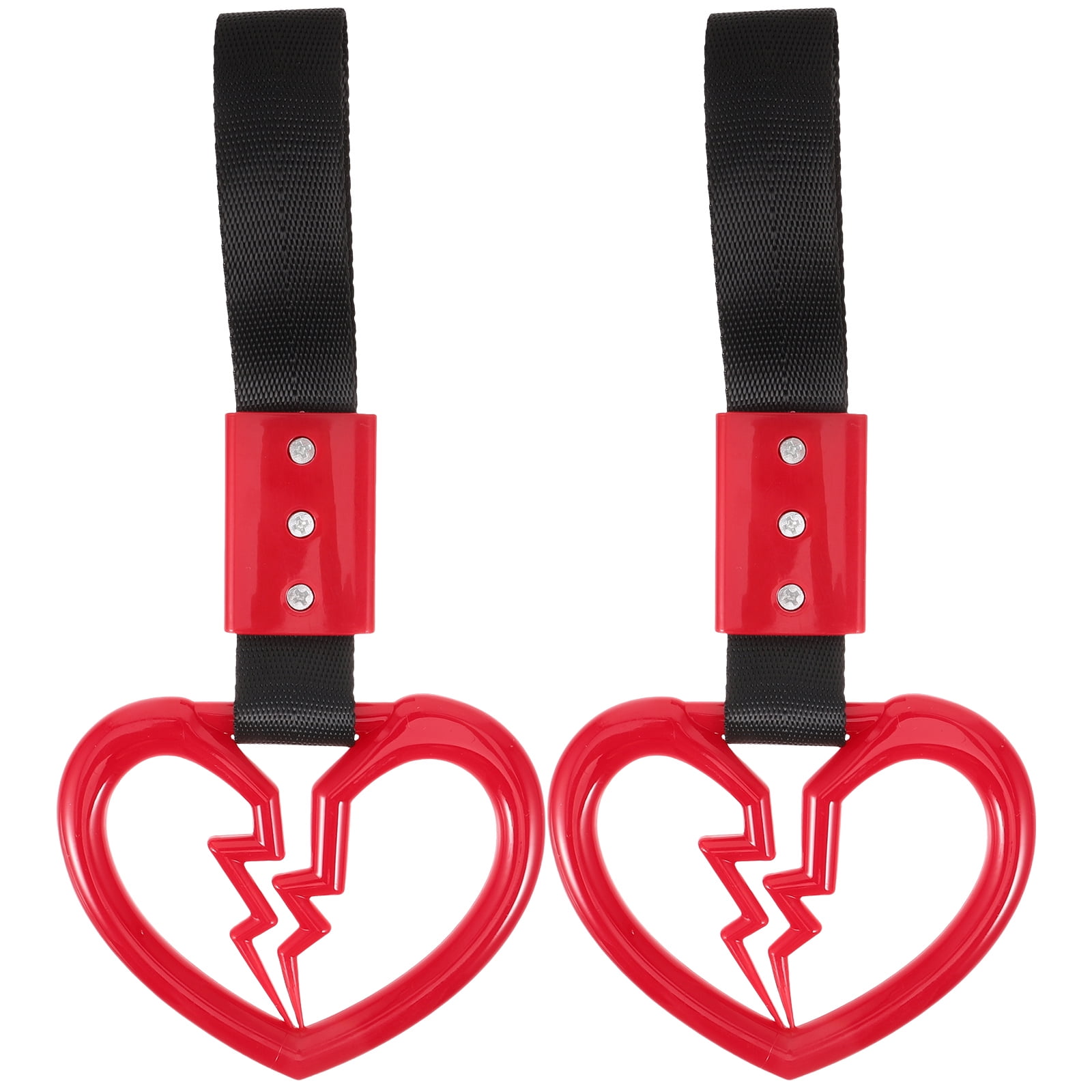 Qumonin 2 pcs Heart-shaped Rings Car Hand Straps Car Handle Warning ...