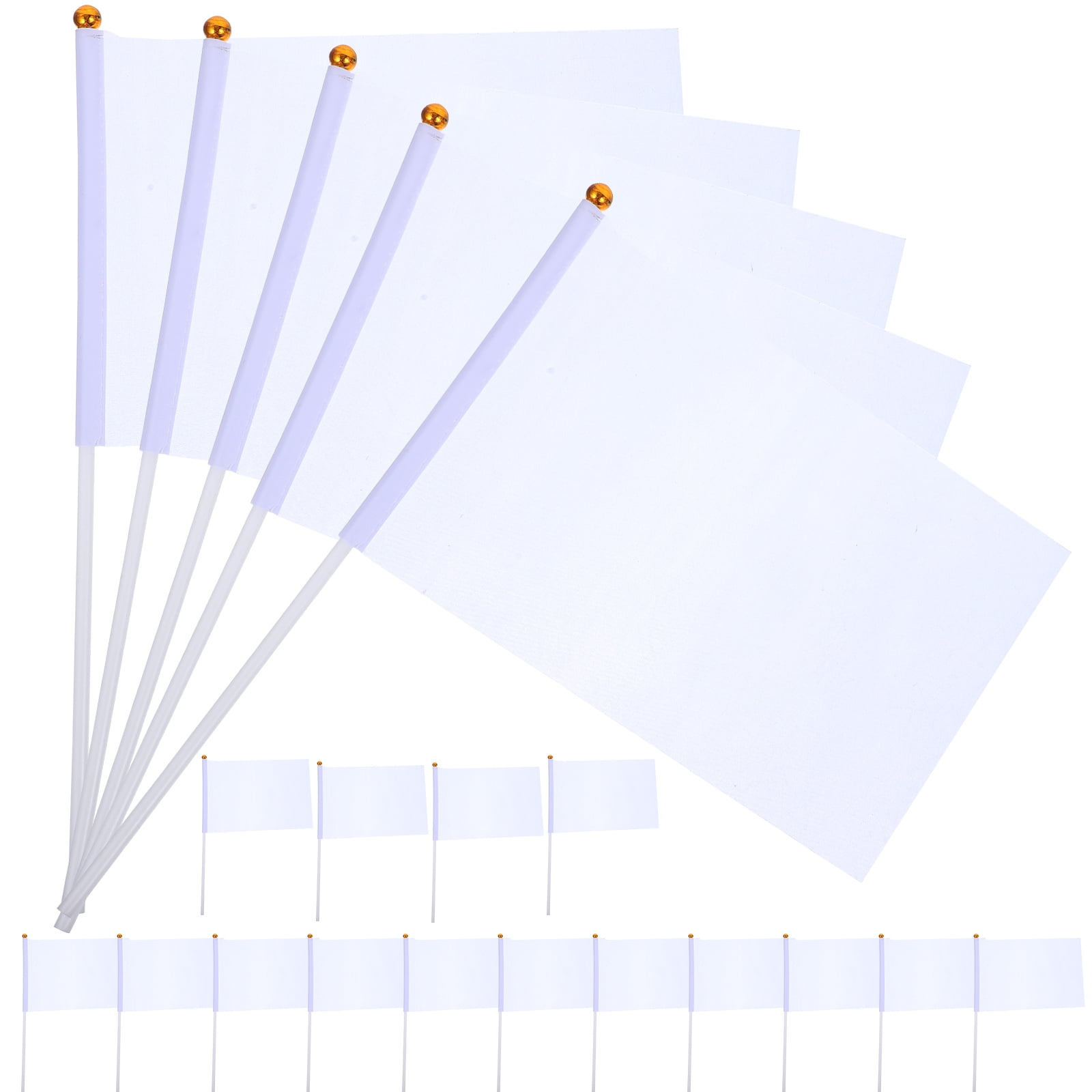 Qumonin 20pcs DIY Plain White Flags for Parties & Events - Walmart.com