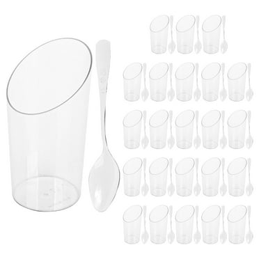 BagDream 50 Pack 5 oz Plastic Dessert Cups with Lids and Spoons, Mini ...