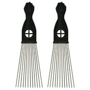 Detangle Metal Lift Hair Pick Piks Comb Wig Braid Hair Afro Man Tease ...