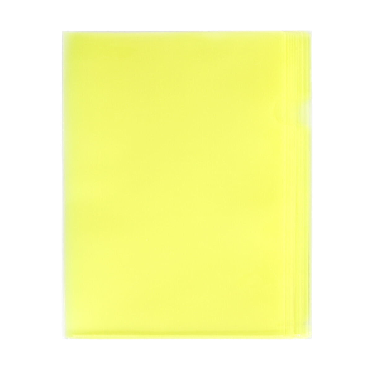 Qumonin 30pcs A4 Clear Plastic L-Type File Folder Stationery Yellow ...