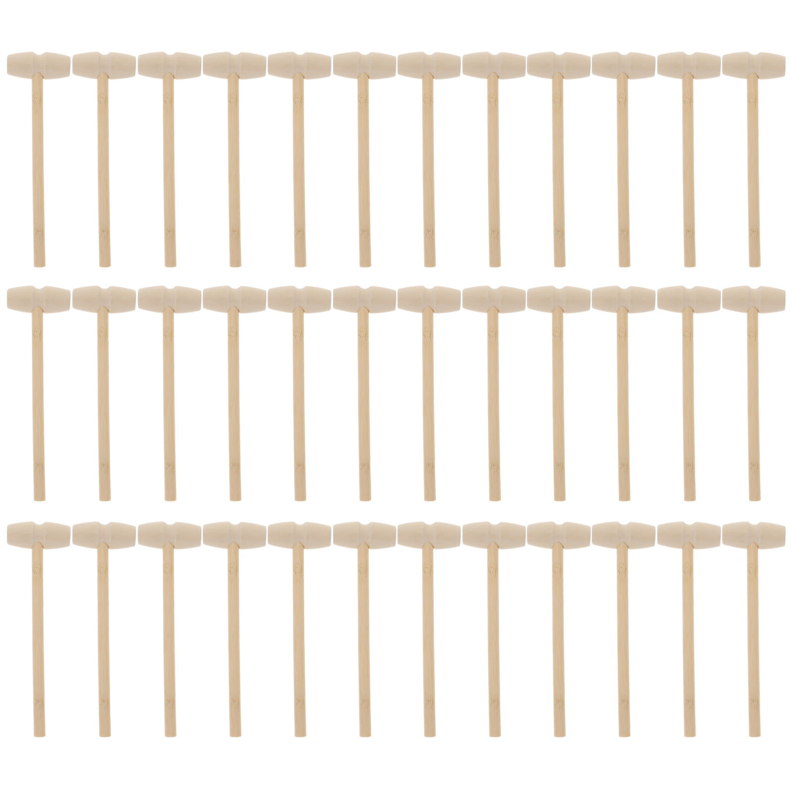 Qumonin 36pcs Mini Wooden Hammer Chocolate Mallet Toys for Kids ...