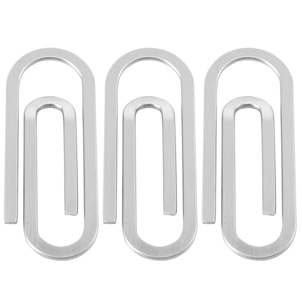 Qumonin 3pcs Stainless Steel Large Paper Clips for Binder/Planner ...