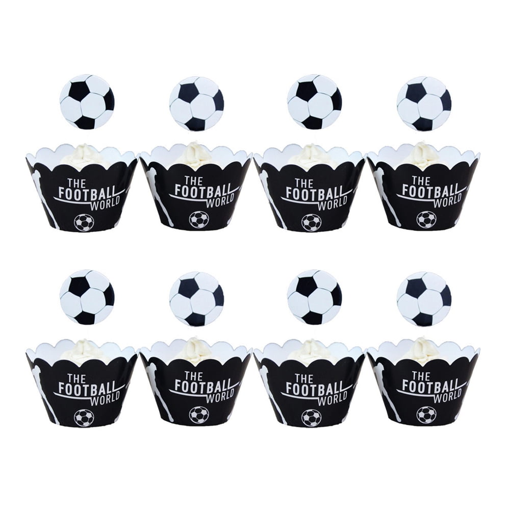 Football Cake Topper Set with Soccer Pattern for Cake Decoration ...