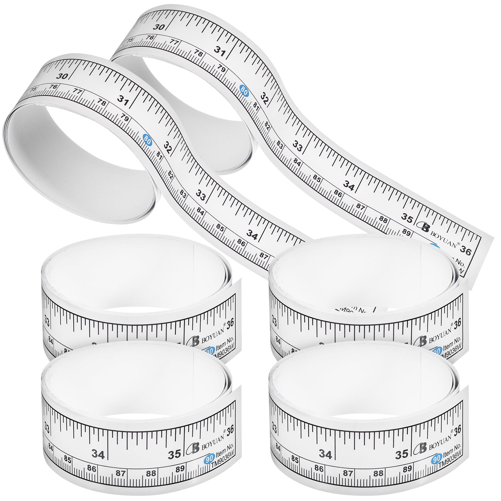 Qumonin 6 Pcs Adhesive Measuring Tapes Ruler Tape Paper Tape Measure ...