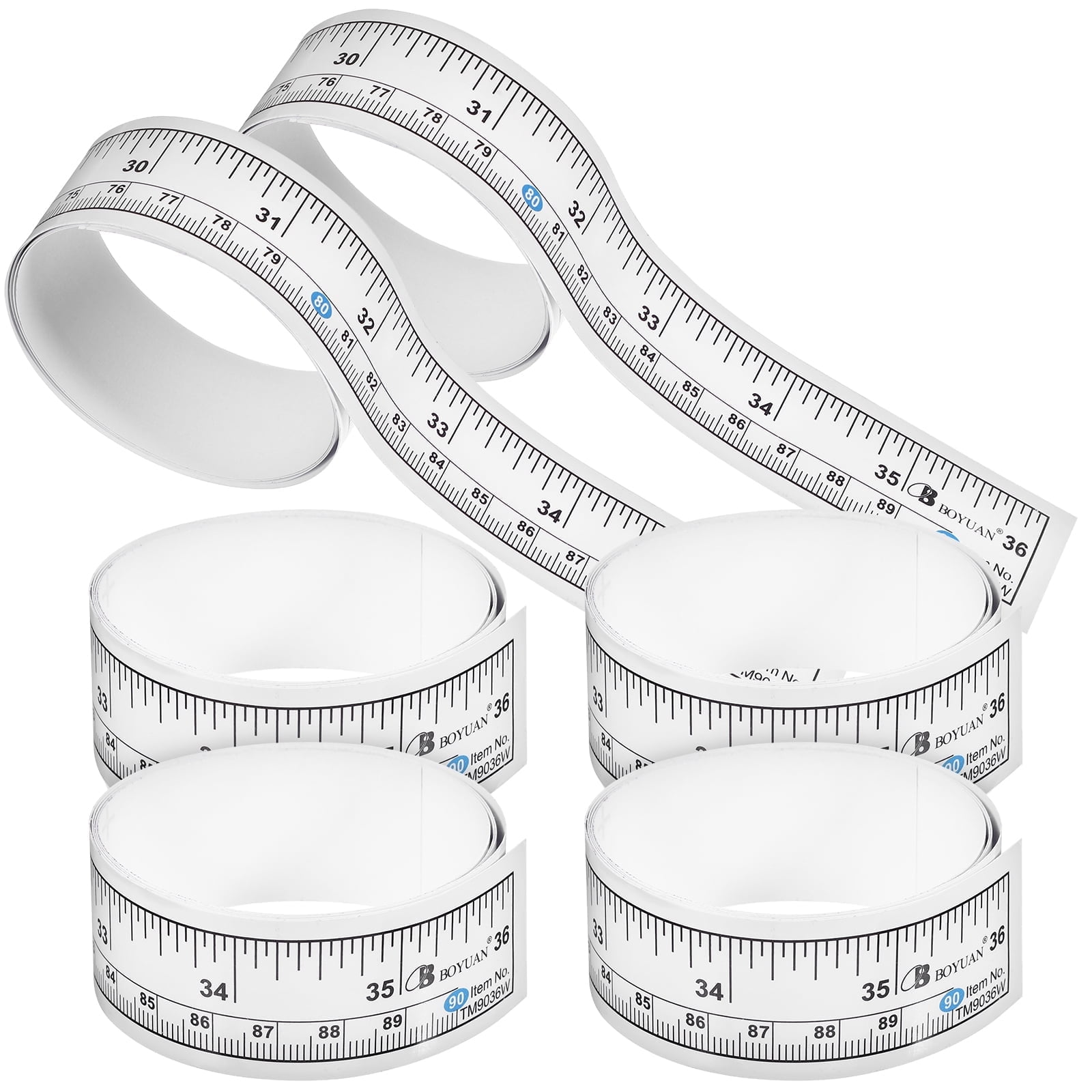 LHX 6 Pcs Adhesive Measuring Tapes Ruler Tape Paper Tape Measure Peel ...