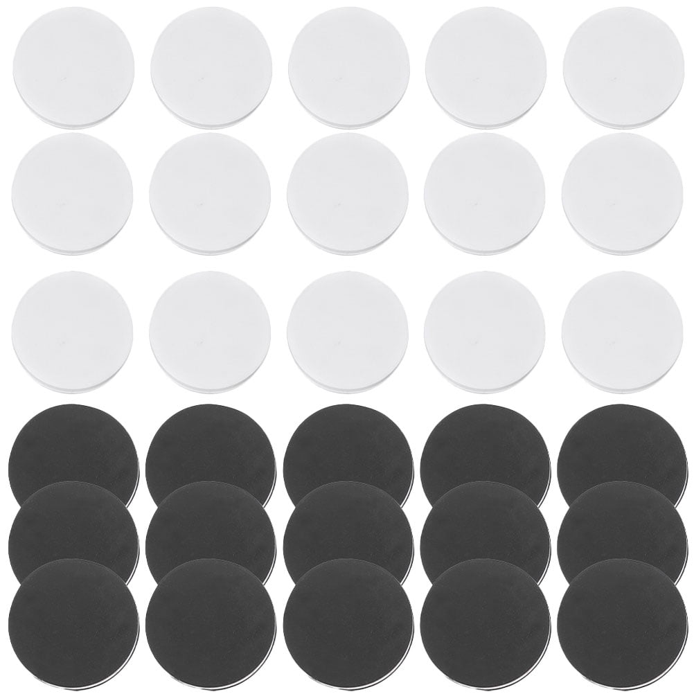 Qumonin 60 Plastic Checkers Replacement Game Chips Black and White ...