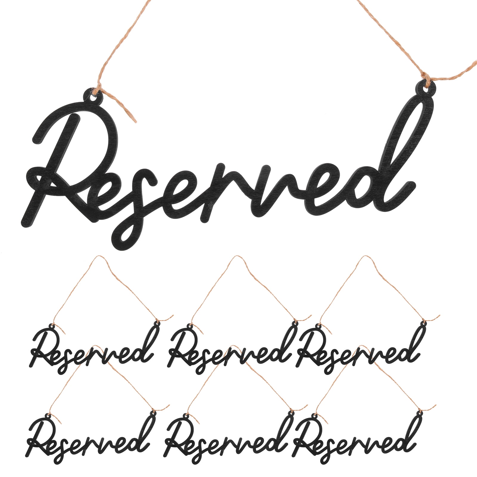 Qumonin 6Pcs Suspending Reserved Signs for Wedding/Home Decoration ...