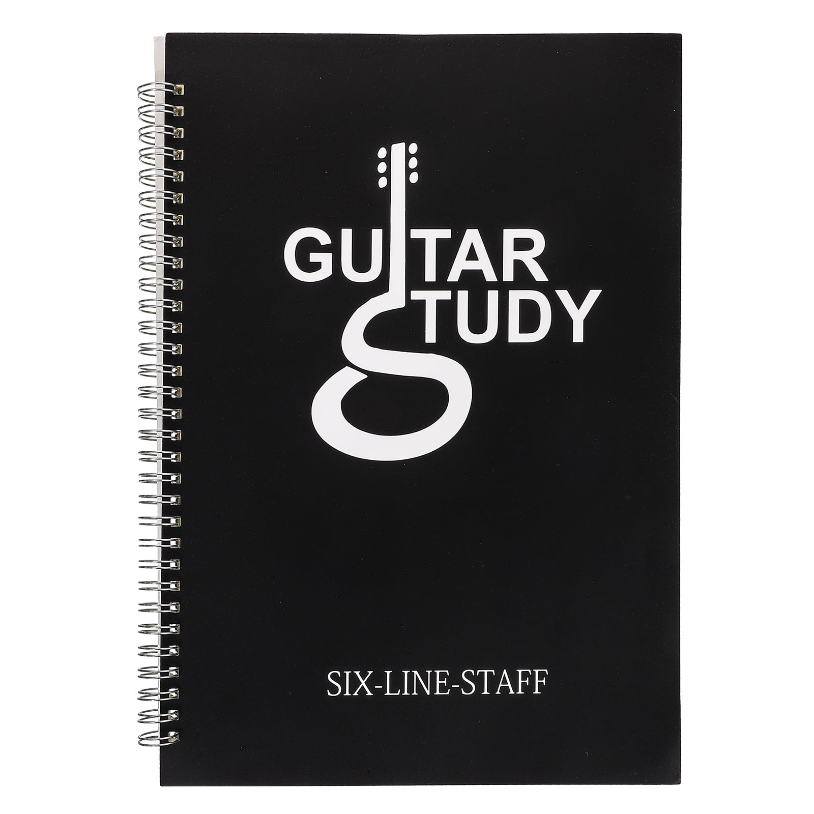 Qumonin A4 Guitar Tab Notebook - Spiral Staff Paper Blank Book ...