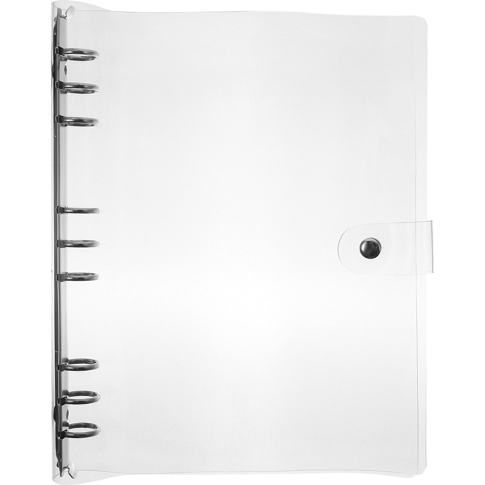Qumonin Clear B5 Binder 9 Ring Notebook Cover with Snap Button Closure ...
