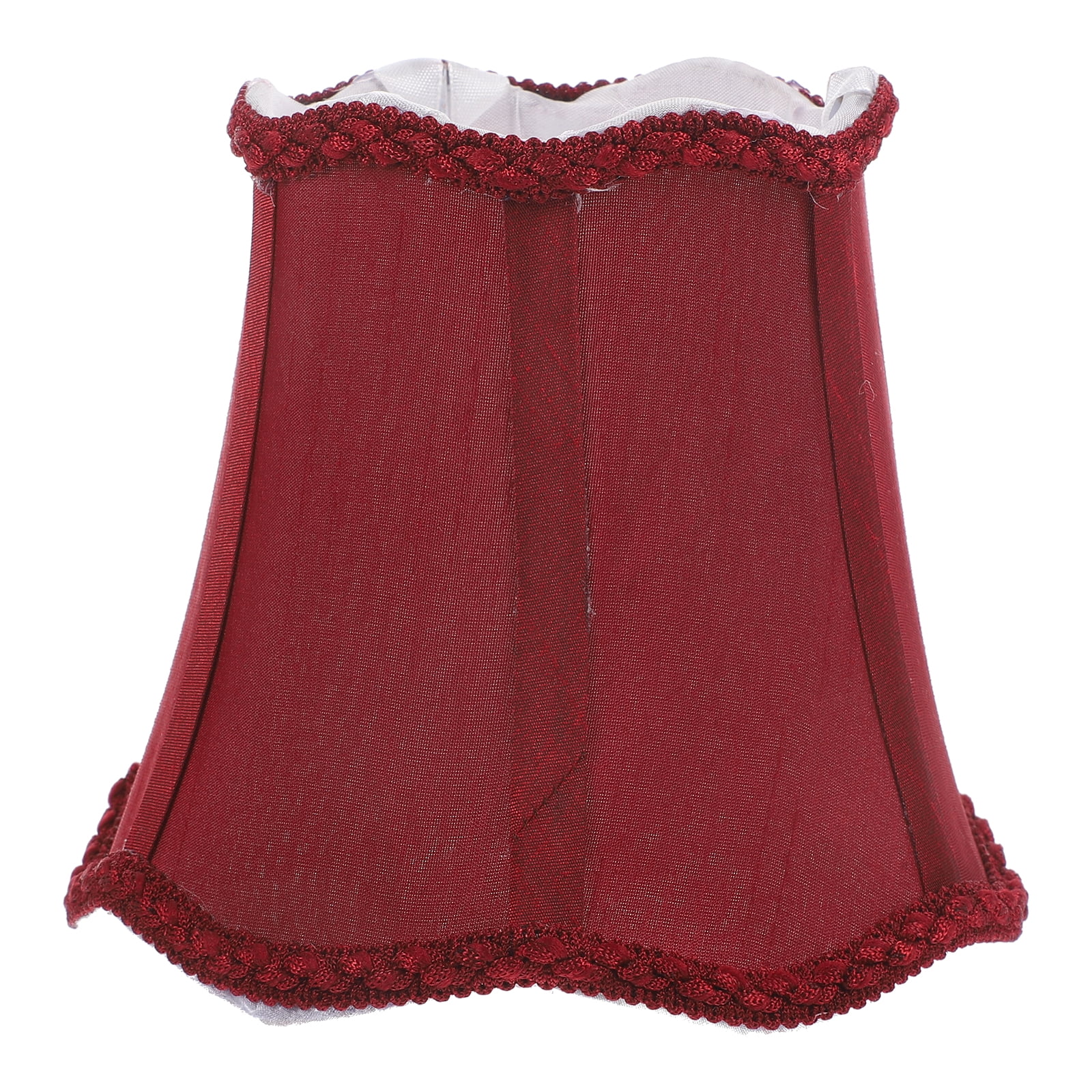 Qumonin Clip On Red Fabric Bell Lamp Shade for Table/Floor Lamp ...