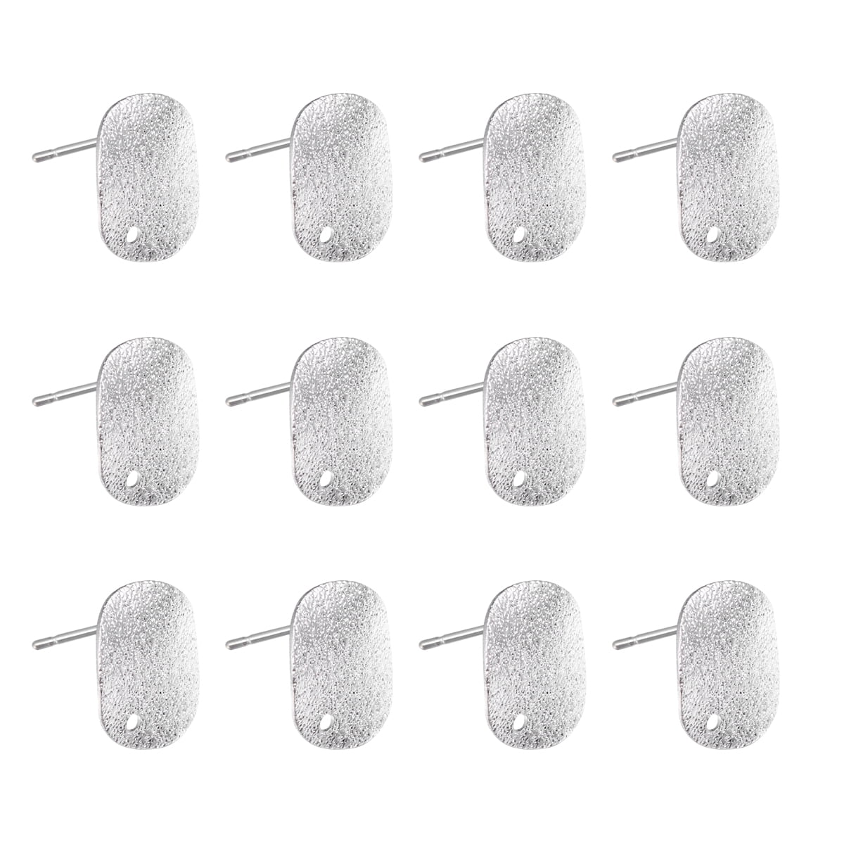 Qumonin Fashion Earring Parts 20pcs Alloy Flat Pad Studs for DIY ...