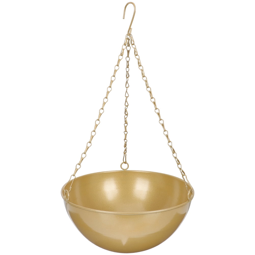 Modern Black Metal Plant Hanger Decorative Hanging Basket Pot Holder ...