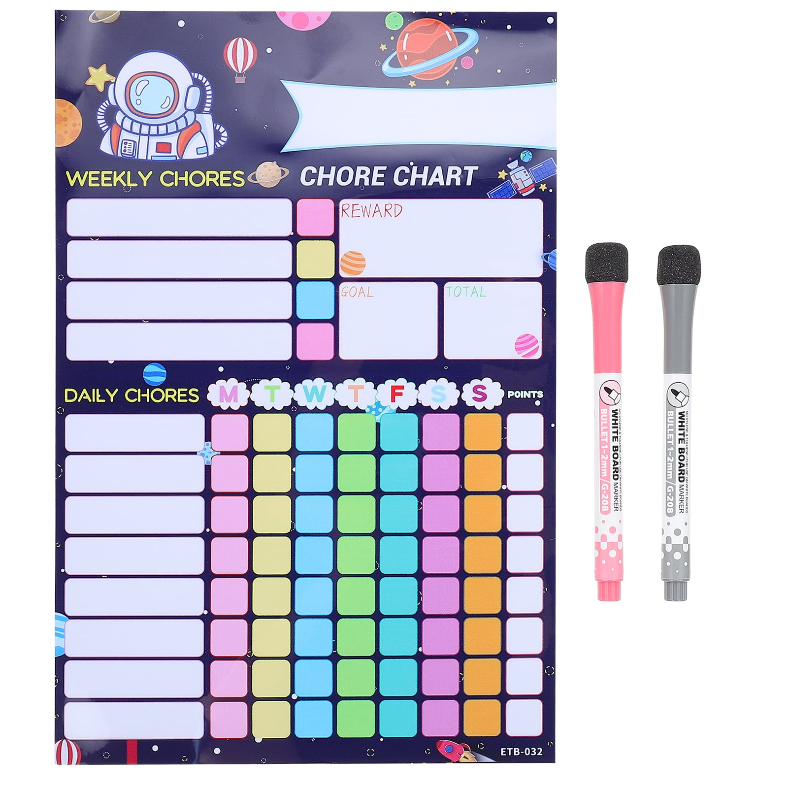 Qumonin Kids Behavior Chore Chart for Preschoolers Toddler Home Chores ...
