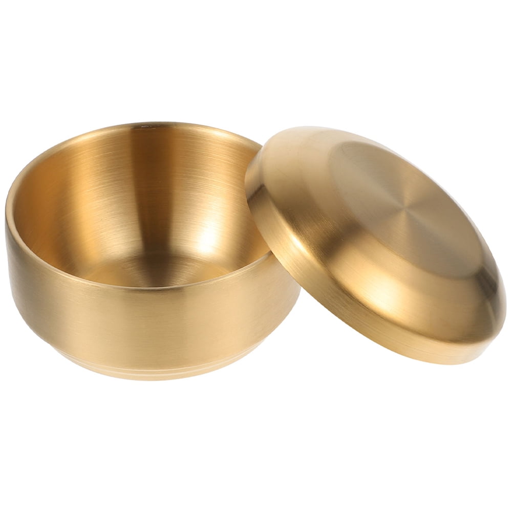 Qumonin Korean Stainless Steel Rice Bowl with Lid Set - Unbreakable ...