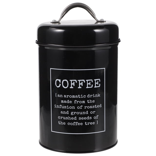 Qumonin Metal Coffee Canister for Ground Coffee, Airtight Container ...