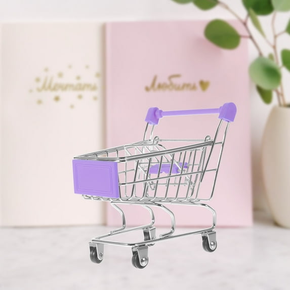 Qumonin Mini Shopping Cart Supermarket Handcart Tiny Shopping Grocery ...