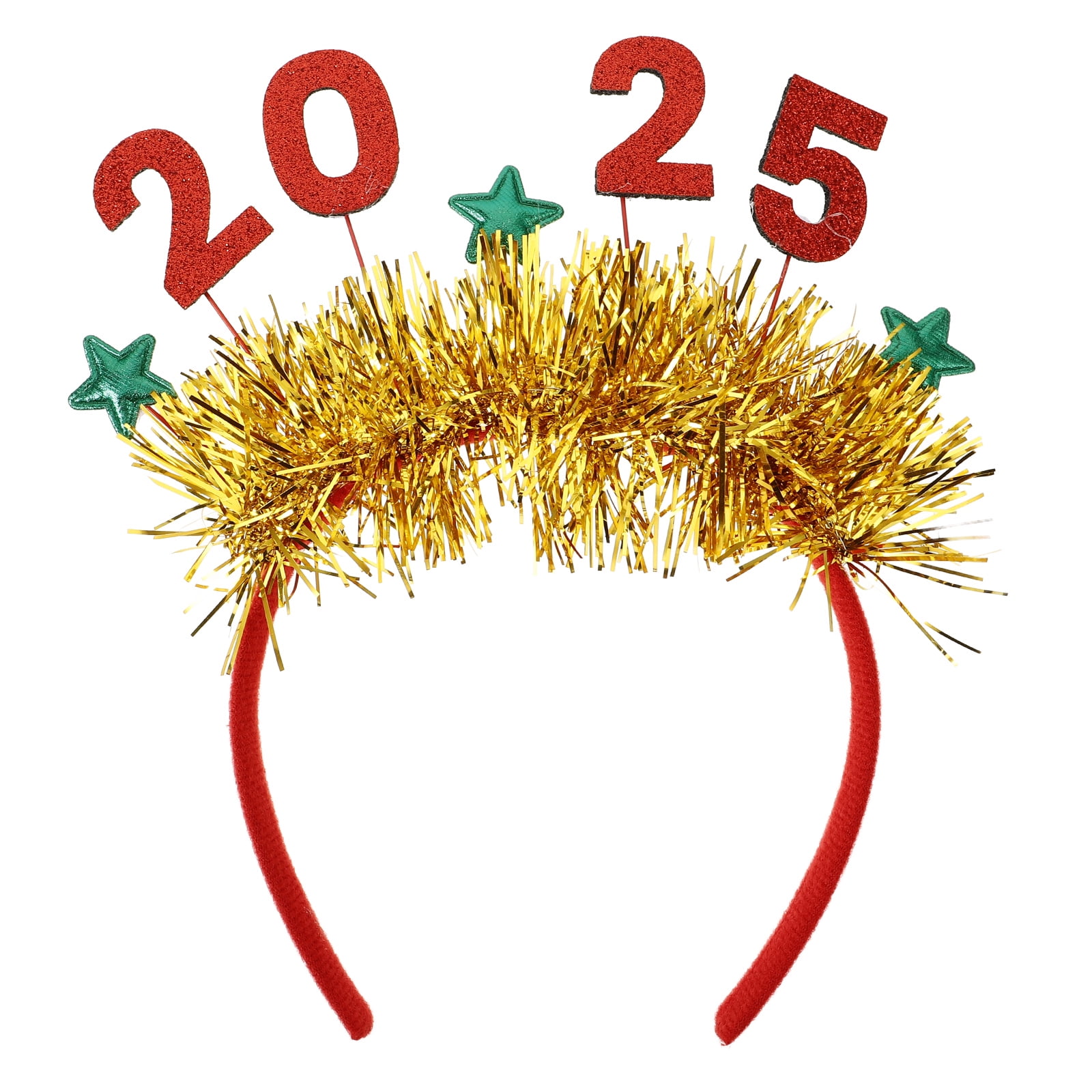 Qumonin New Year Party Headband Countdown 2025 Hair Clasp Star Topper ...