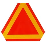 Qumonin Orange Slow Moving Vehicle Sign with Reflective Tape & Safety ...